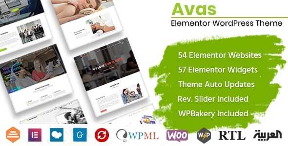 Avas Theme Gpl 6 8 4 9 Multi Purpose Elementor Wordpress Websites