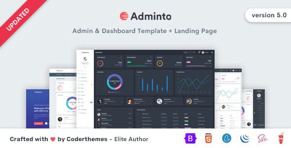 Adminto GPL v5.0.0 – Admin Dashboard Template - Vprozone