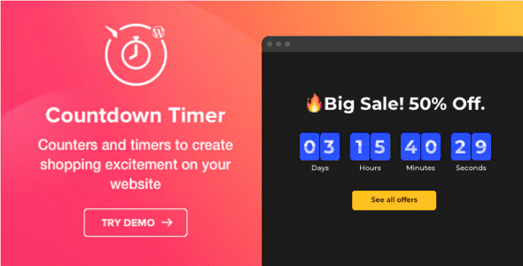 Countdown Timer GPL v1.4.0 – WordPress Countdown Timer Plugin - Vprozone