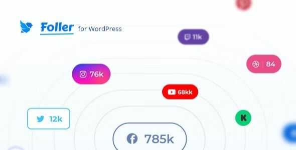 Foller GPL v1.2.4 – Social followers bar for WordPress - Vprozone