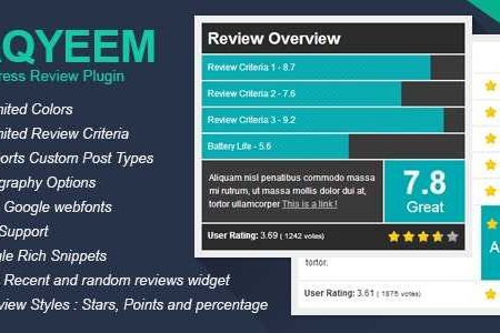 Taqyeem GPL v2.7.0 – WordPress Review Plugin Latest Version - Vprozone